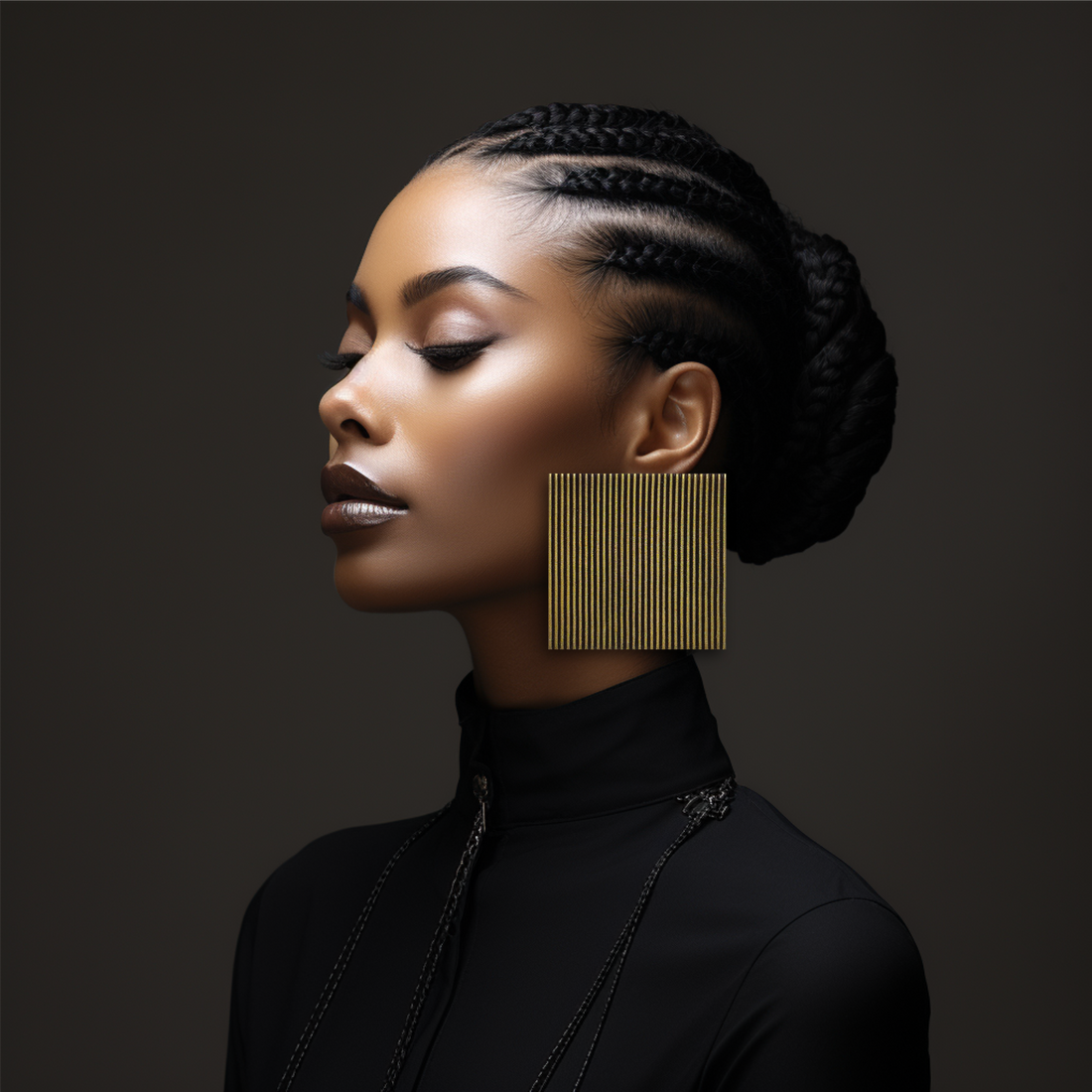 Striped Square Earrings / Gold "Elevate Your Style: Fashion Jewelry, Hoop Earrings, Spiral ...