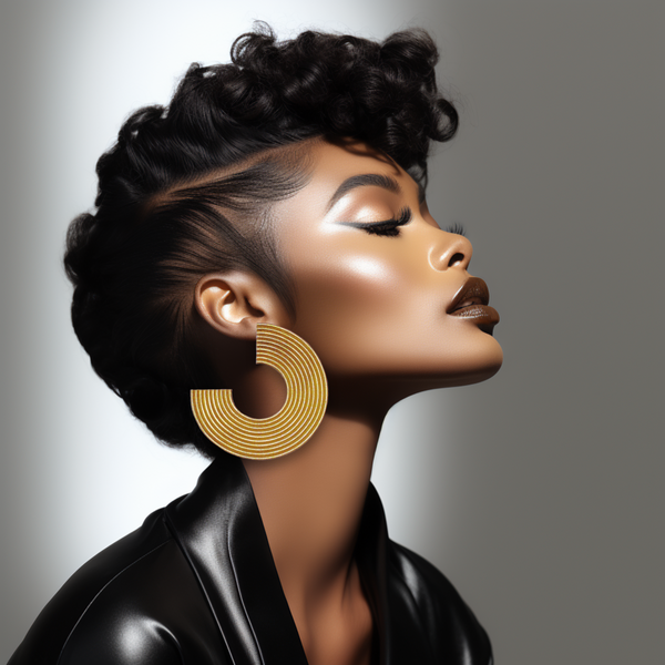 Spiral C-Hoop Earrings/ Gold "Elevate Your Style: Fashion Jewelry, Hoop ...