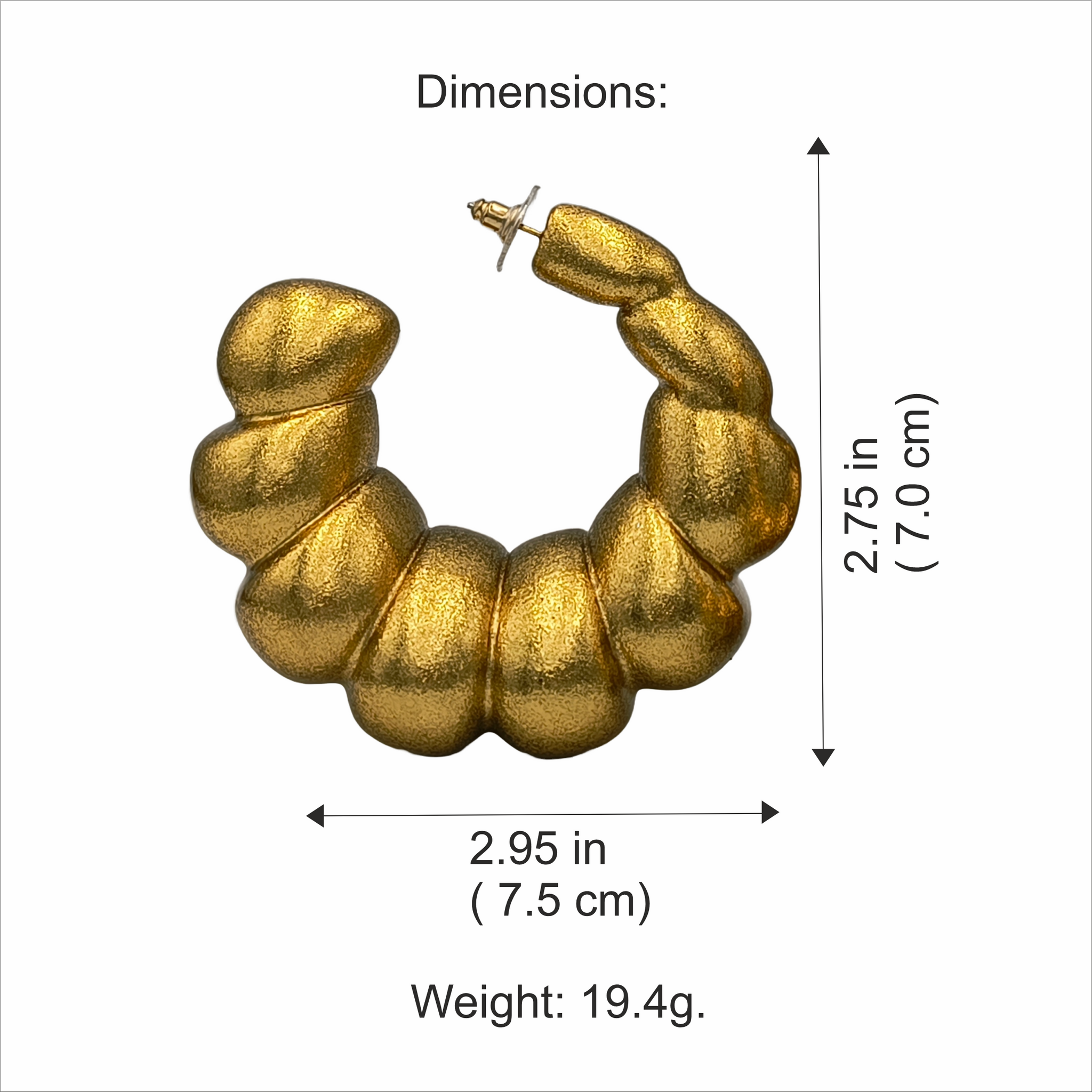Gold African Big Hoop Statement Designer Earrings Old Money – Tarja Jewelry