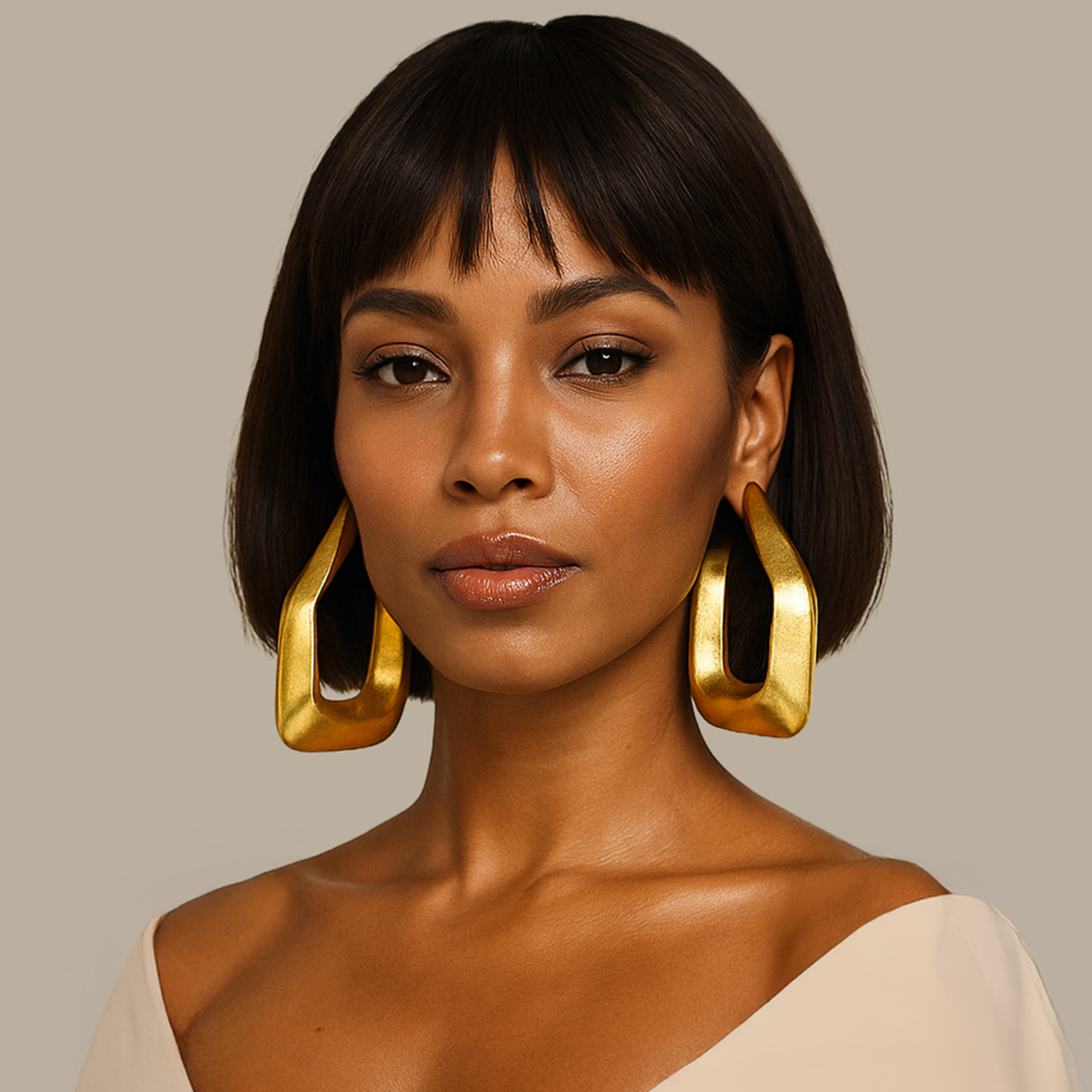 Hook Hoops – Extra Lightweight Gold African Big Hoop Earrings – Tarja Jewelry