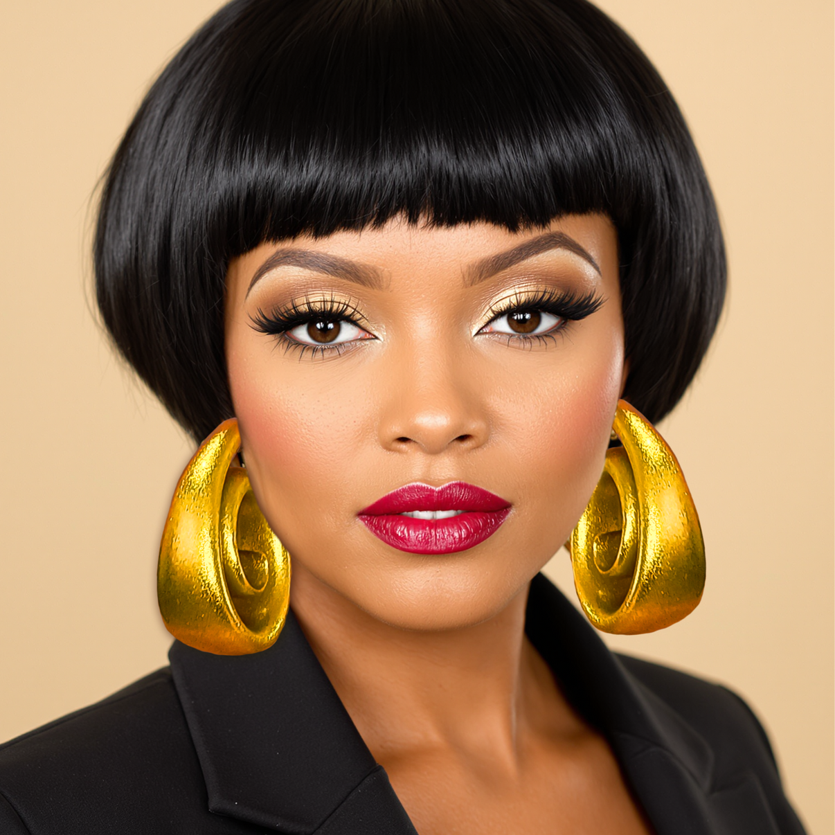 Extra lightweight Gold African Big Spiral Hoop Earrings – Tarja Jewelry